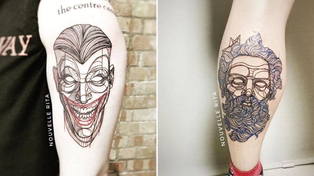 25 Awesome Minimalist Linear Tattoos by Nouvelle Rita